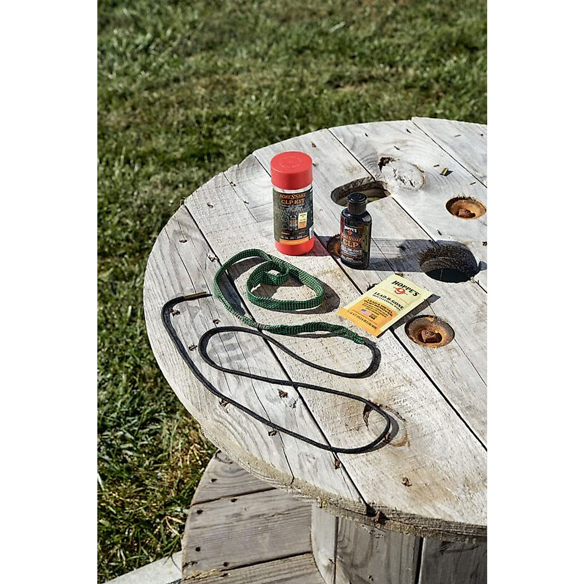 Hoppes Boresnake CLP Cleaning Kit for .22/.223 Rifle, Gun Snake for Gun Cleaning Kit, Multi (210556)