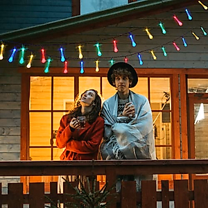 suddus 2 Pack 30 LED Solar String Lights Outdoor Waterproof, Water Drop Solar Lights with 8 Modes, Solar Party Lights Outdoor