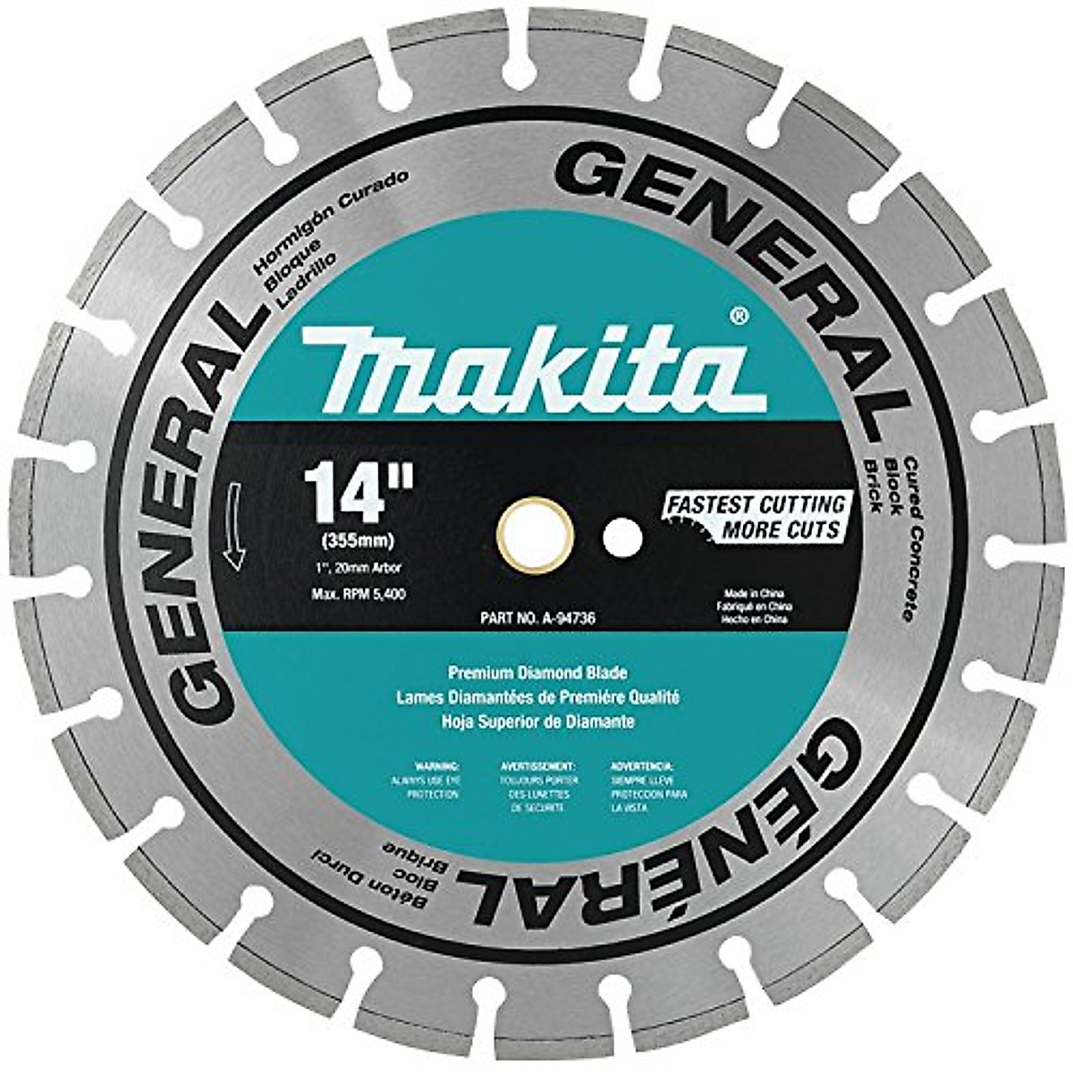 Makita 4114X 14" SJS™ Electric Angle Cutter, with 14" Diamond Blade