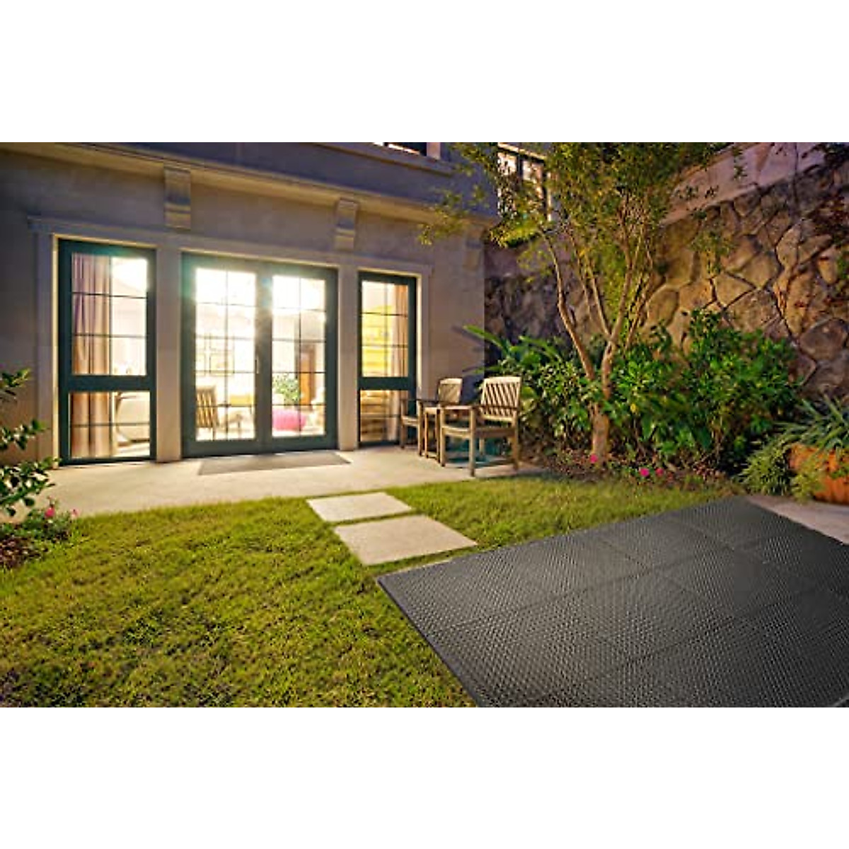 Fast-Drying Floor Decking for Kennel, Garden, Garage, Outdoor Patio, Balcony, Pool and Bathroom, Easy to Cut, 12''x12'' Heavy-Duty Interlocking Decking Tiles, Maximum Bearing Capacity up to 6613 LBs