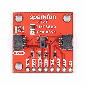 SparkFun Qwiic dToF Imager - TMF8820-5000mm Detection Range - Direct time-of-Flight Sensor - Single Modular Package with an associated VCSEL - Based on Single Photon Avalanche Photodiode