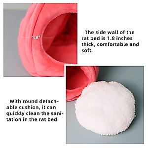 Rat Beds, Small Animal Washable Cage Accessories Pet Hideout House, Hamster Hideout Syrian Hideout, Sugar Glider Hammock for Cage for for Dwarf Hamsters Squirrel Chipmunks (Pink)