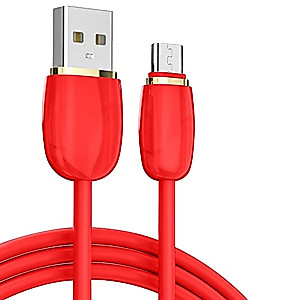 BGNTBUK Tops Lot 2PCS 1m 3A Silicone Data Cable Mobile Phone Color Fast Charging Line Liquid Soft Plastic Flash Charging Cable Cam Link 4