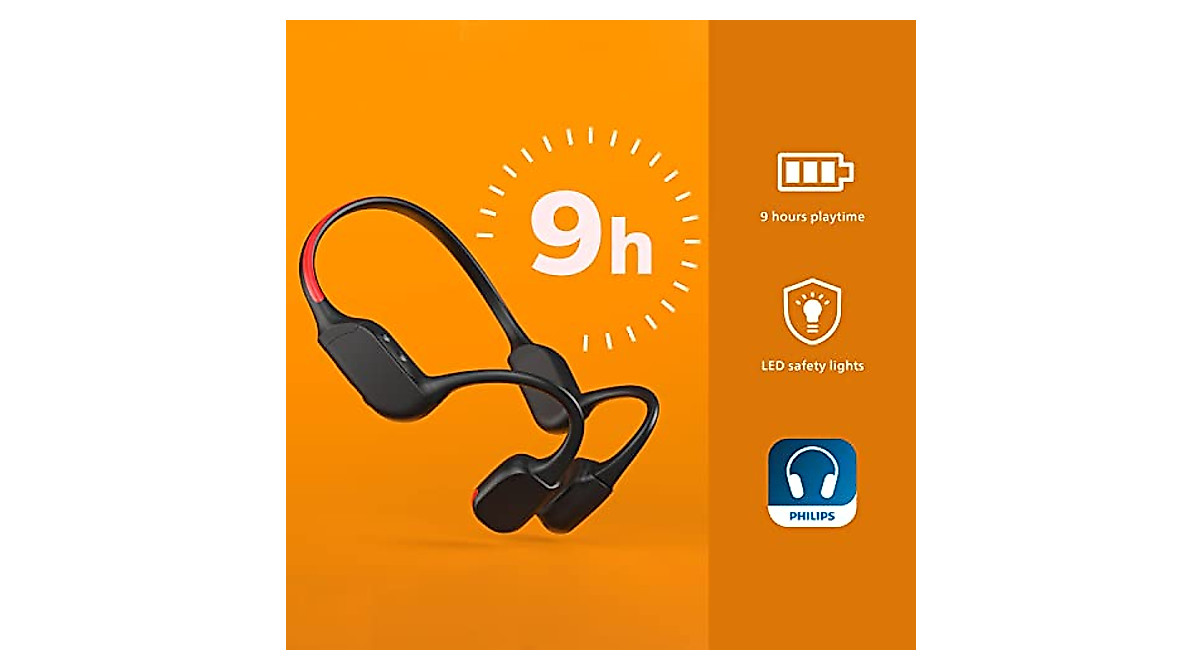 Philips GO A7607 Open-Ear Bone Conduction Headphones – Waterproof ...