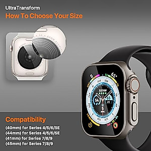 BOBOCAWA Apple Watch Ultra Look Case - 44mm Apple Watch SE Case Series 6 Case with Tempered Glass Screen Protector | Apple Watch Ultra Style Case for SE, 6, 5, 4 (44mm)