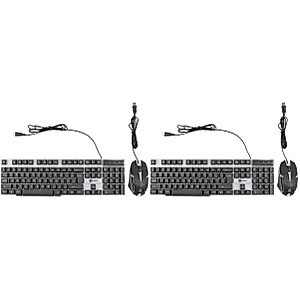 2 Sets Wired Keyboard and Mouse Gaming Keyboard Mouse Ergonomic Keyboard Mouse Computer Keyboard Backlit Keyboard Computer Accessories Keyboard Mouse for Gamer Ergonomic Mouse