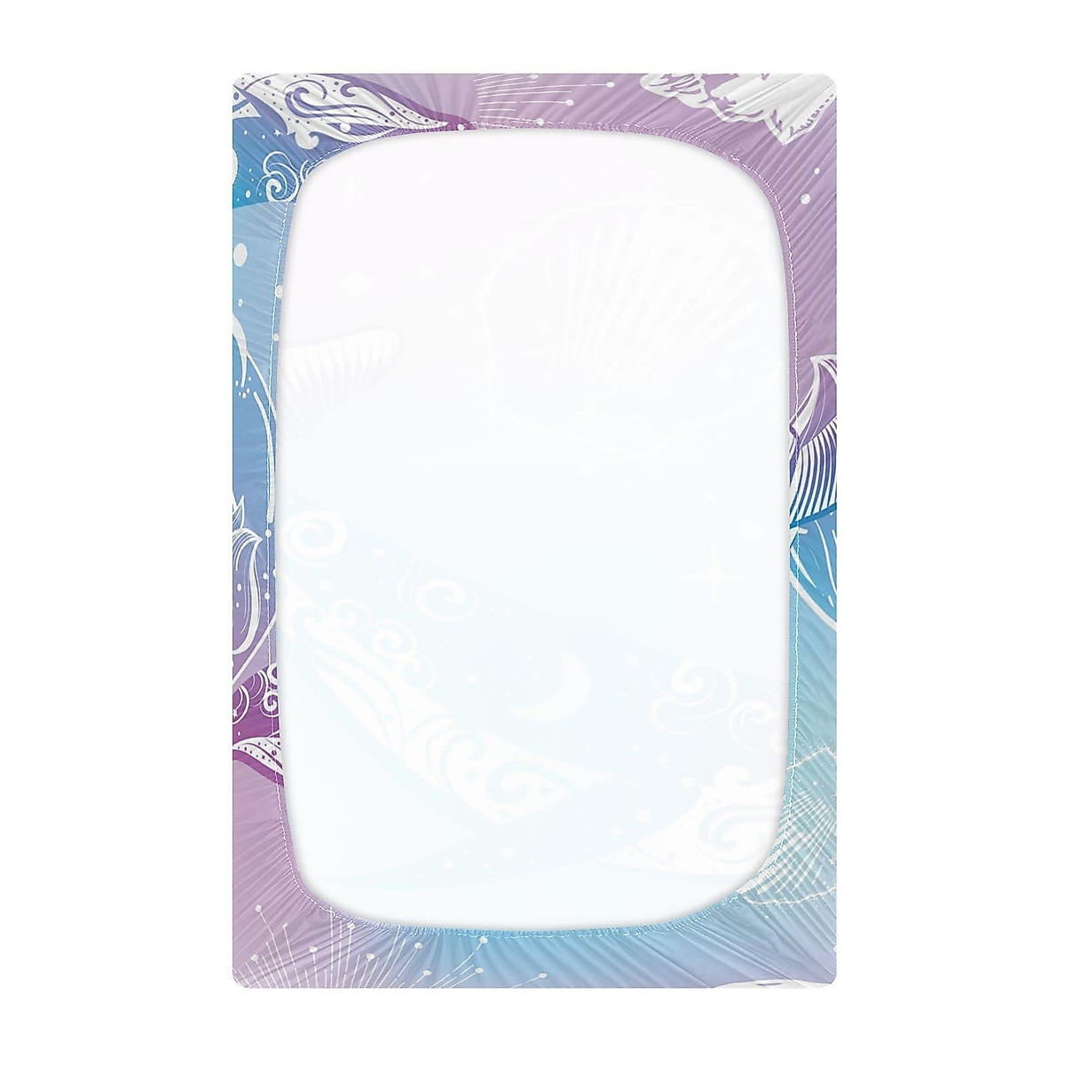 Whales Dolphins Waves Baby Crib Sheets Soft Toddler Bed Sheets Breathable Mattress Cover Playard Sheet for Boys Nursery Crib Mattress Unisex, 39 * 27 * 5in