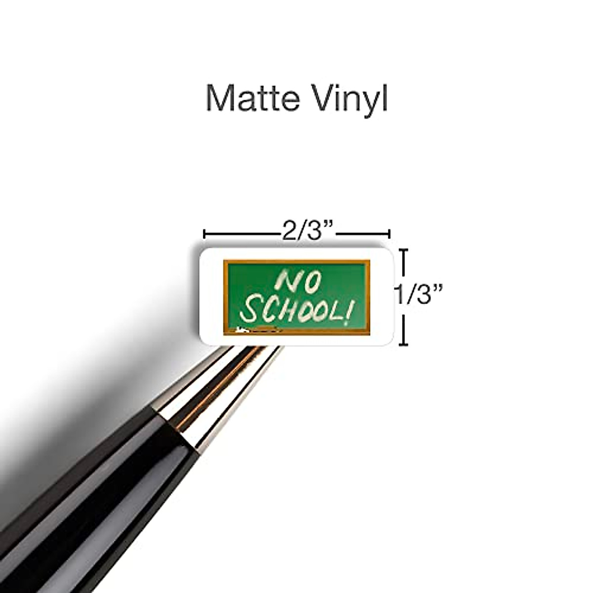 No School Planner Stickers / 54 Fun Vinyl Stickers (1/2”) / School Schedule Student Teacher Educational /  Essential Productivity Life Planner/Bujo Bullet Journaling (Matte Vinyl, 1 Sheet)