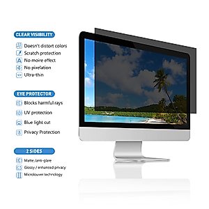 20.1''W Inch Privacy Screen Filter for Desktop Computer Square Monitor - Anti-Glare, Blocks 96% UV,Anti-Scratch with 4:3 Aspect Ratio