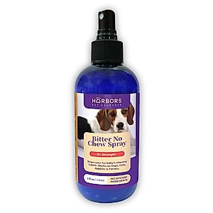 Harbor's Bitter No Chew Spray | 3 X Strength Chewing Deterrent Spray | Anti Chew Behavior Training Aid | Stops Destructive Chewing and Licking of Shoes, Bandages, Paws, Fur & Furniture | Made in USA