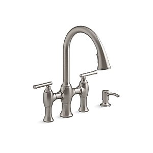 Kohler Oresund R28705-SD-VS Pull-Down Bridge Kitchen Faucet