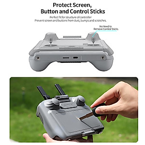 Shaluoman RC Sun Hood Sunshade for DJI Air 3 Mini 4 Pro Accessories(DJI RC 2 Remote Controller), 2-IN-1 Upgraded 180° Adjustable RC Protective Cover Case with Lid for Air 3 Mini 4 Pro Drone(DJI RC 2)