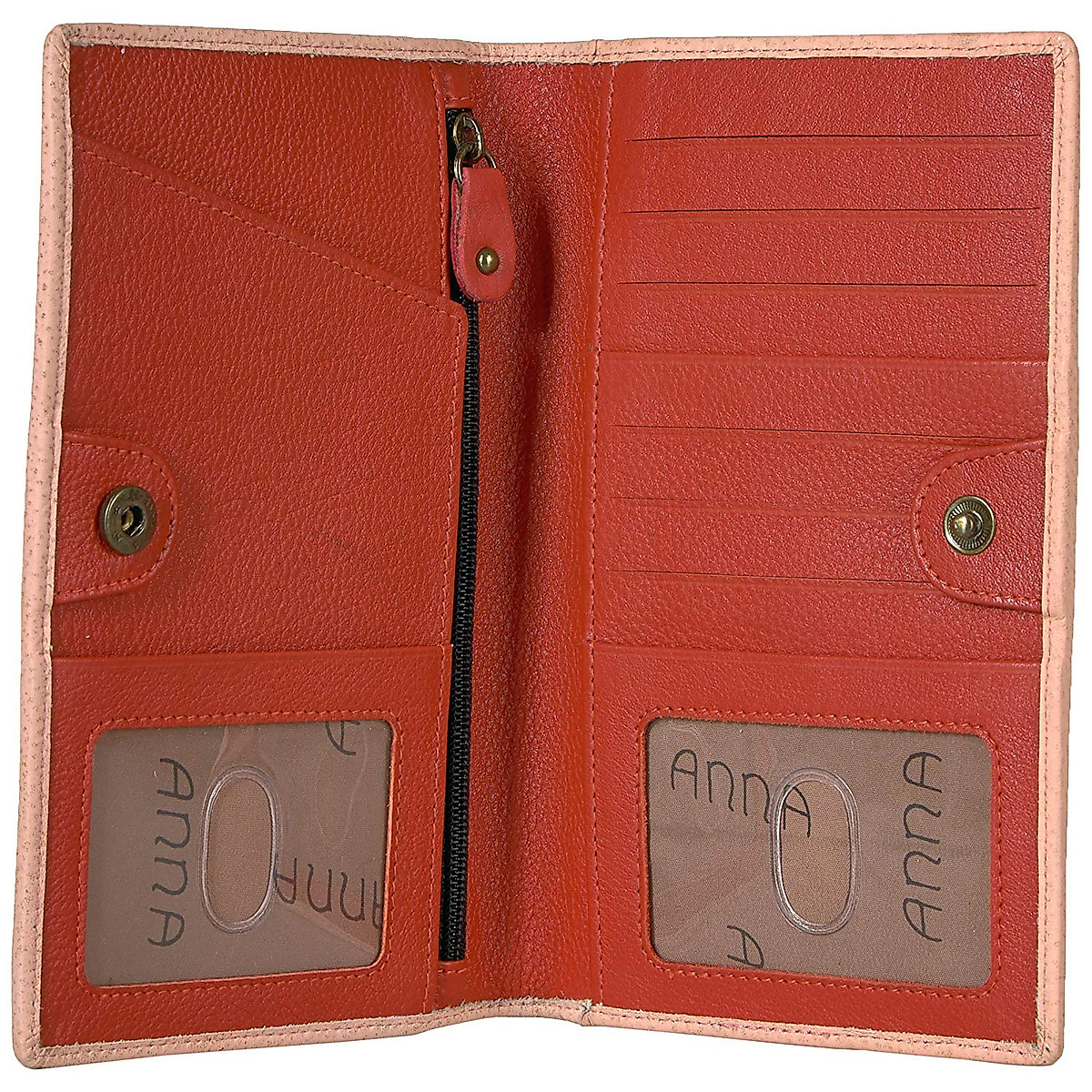 Anna by Anuschka Women's Hand-Painted Genuine Leather Two Fold Wallet - Vintage Garden