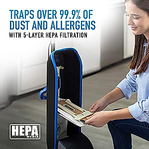 Hoover ONEPWR HEPA+ Cordless Bagged Upright Vacuum Cleaner, Lightweight, For Carpet and Hard Floor, BH55500PC, White