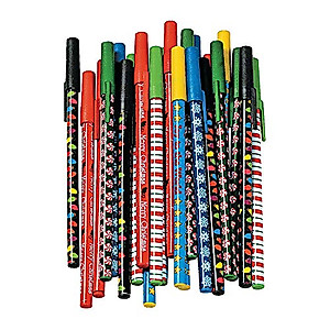 Fun Express Winter Holiday Stick Pen Assortment (set of 24) Christmas Party Supplies