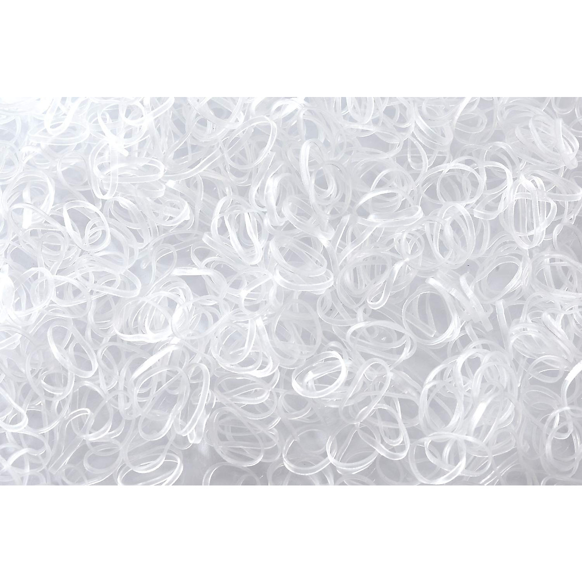 Youxuan 1000-Pack Elastic Hair Ties Non-slip Rubber Hair Bands for Girls, Clear