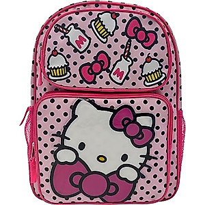 Fast Forward Hello Kitty 16" Licensed Large School Backpack (Hello Kitty Polka Dots)