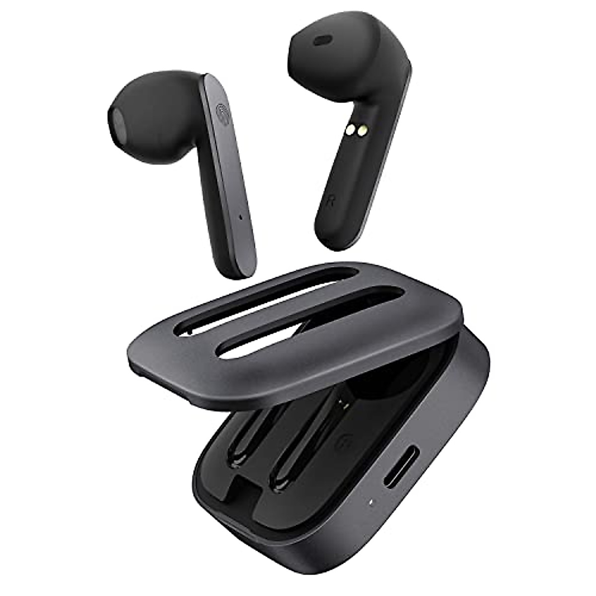 BLU Aria Pod+ |Wireless Earbuds| Bluetooth Headphones | 2021 | 18 Hours Battery | Grey