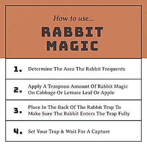 Rabbit Magic Paste Bait 8 Oz | Sweet Scented & Highly Attractive Lure for Rabbits Bunnies Raccoons | Good All Season Long to Get Rid of Rabbits in Yard Garden | 48 Live Trap Sets | USA Handcrafted