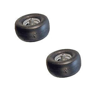 RINGMASH (New (2) Replacement Compatible with Husqvarna Wheel TIRE Assembly 11 x 6.00-5 Smooth 4 PLY 576588601 Dixon for Your Lawnmower