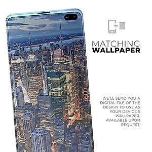 DesignSkinz Night Aerial NYC Protective Vinyl Decal Wrap Skin Cover Compatible with The Samsung Galaxy S20 (Screen Trim & Back Glass Skin)