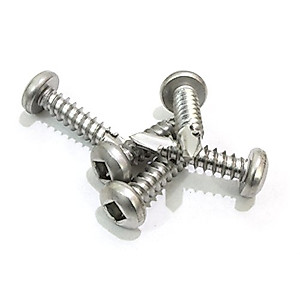 Bolt Dropper 8 x 3/4" Stainless Pan Head Square Drive Sheet Metal Self Tapping Drilling Screws, (100pc) 410 SS, Corrosion Resistant Choose Size and Qty,.