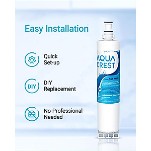 AQUA CREST 4396508 Refrigerator Water Filter, Replacement for Whirlpool® EDR5RXD1, 4396510, NLC240V, Filter 5, 46-9010 (Pack of 3)