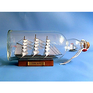 Hampton Nautical Cutty Sark Model Ship in a Glass Bottle, 11"