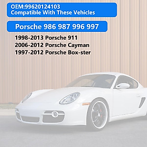 Gas Cap Fit For Porsche 911/Boxster/986/987/996/997/Cayman fuel Cap, 1997-2012 Porsche Boxster, 1998-2013 Porsche 911, 2006-2012 Porsche Cayman Fuel Cap Replace 99620124103 Porsche Gas Cap Tether