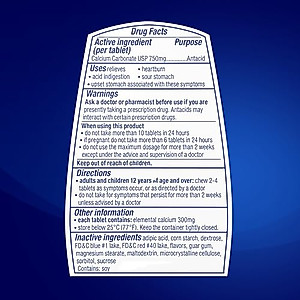 TUMS Antacid Smoothies Berry Fusion Tablets 60 Count