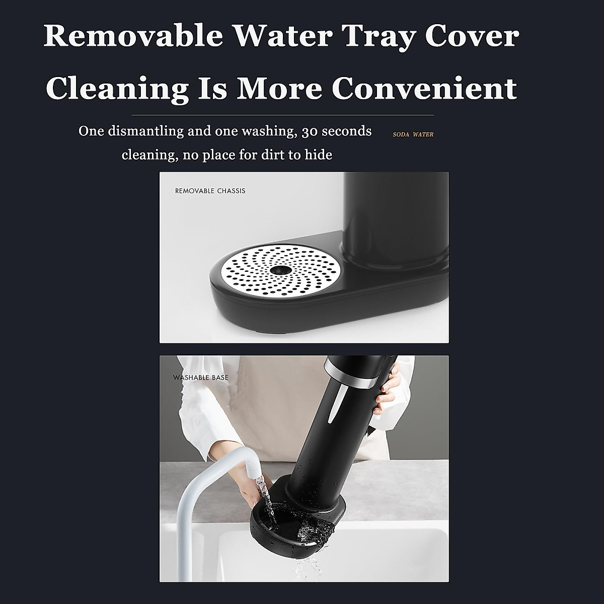 Soda Streaming Machine,sparkling Water Maker with 1L Water Bottle, 2 Seconds To Make, ABS Environmentally Friendly Material | Automatic Deflation, for Home, Food Store, Restaurant