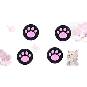 Sofunii 2pcs Skin for PS4 Controller, Anti-Slip Silicone Cover Shell Case with 8 Thumb Grip Caps, Compatible with PlaySation 4 Slim/Pro Controller DualShock 4 Wireless/Wired Gamepad (Pink)