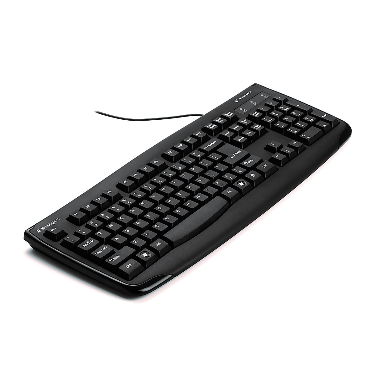 Kensington Pro Fit USB Washable Keyboard, Black (K64407US),17-3/4" Width