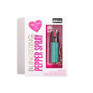 BLINGSTING Pepper Spray Maximum OC Strength Self Defense Spray for Women, 12 ft Spray Range & UV Dye