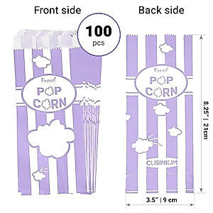 [100-pcs] 1 oz Lavender Popcorn Bags + [100-pcs] 1 oz Pastel Blue Paper Popcorn Bags - Customizable - Bundle