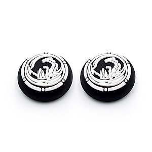 2 in 1 Analog Stick Joystick Rubber Silicone Cap Thumbstick Thumb Grip Cover Case Skin Joystick Grips for PS5 PS4 PS3 Xbox One Xbox 360 Controller (I)