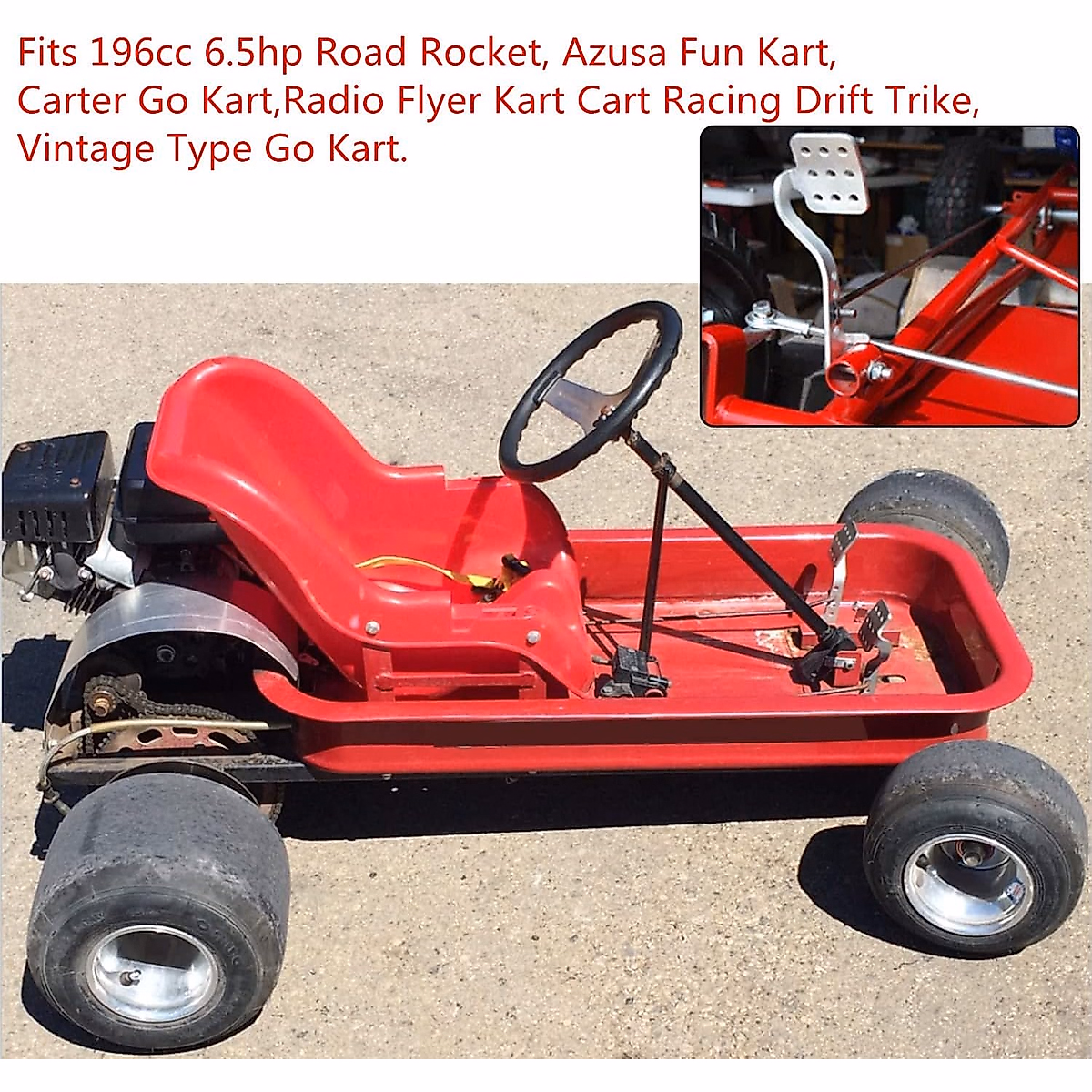 Viefow Go Kart Brake & Throttle Pedals with