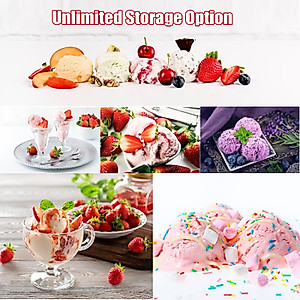 lelinker for Ninja Creami Ice Cream Maker Pints, Compatible with Ninja Creami Pints and Lids 4 Pack, [with 4 Pack Ice Cream Scoop] Compatible with nNC301,NC300,NC299AMZ Series Ice Cream Maker