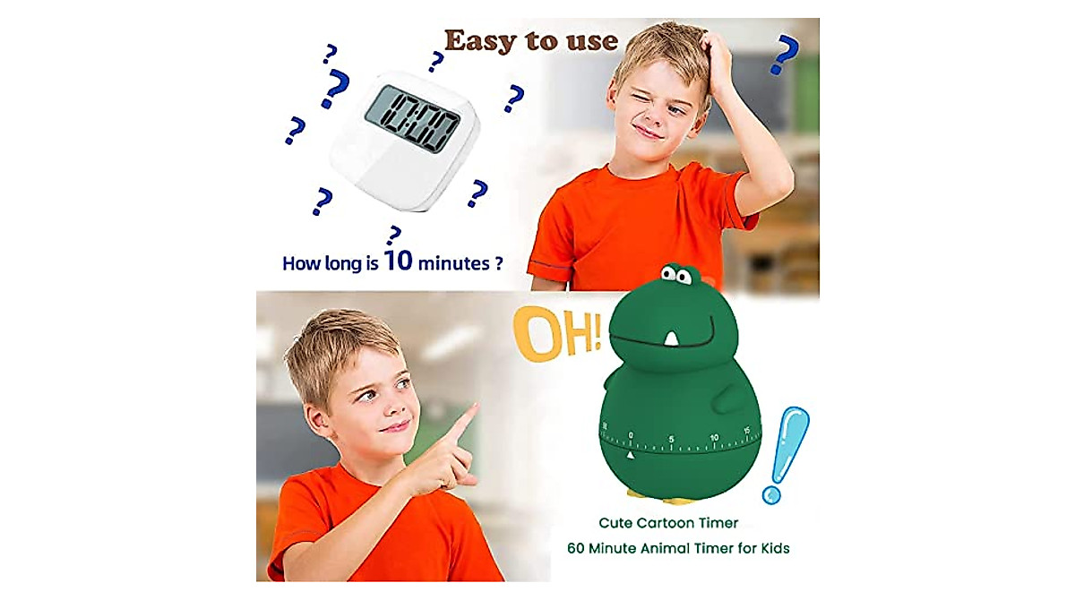 Cute Dinosaur Kitchen Timer - 60 Minute Reminder