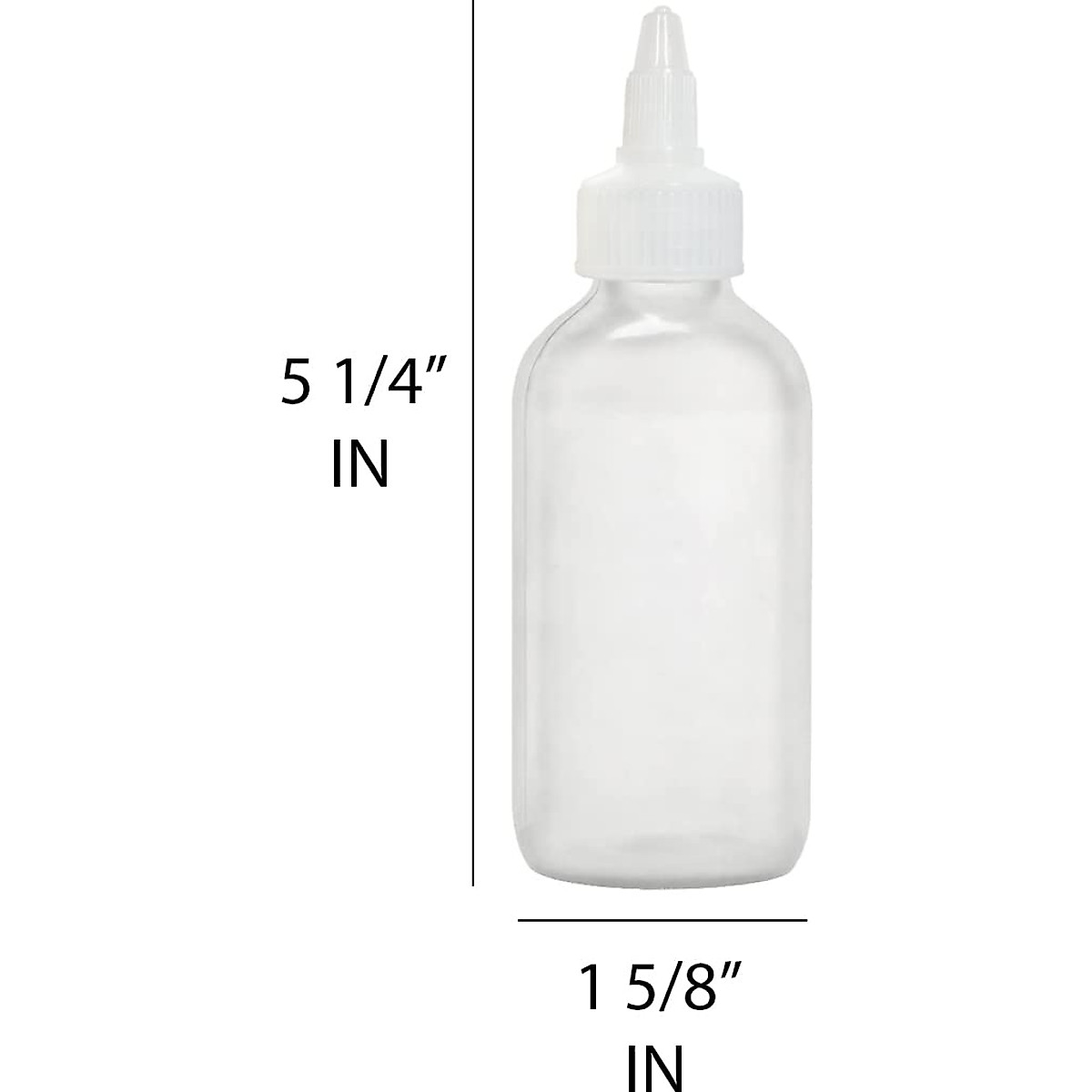 BRIGHTFROM Condiment Squeeze Bottles - 4 OZ Squirt Empty Bottles, Clear Twist Top Cap, Leak Proof - Great for Ketchup, Mustard, Syrup, Sauces, Dressing, Oil, Arts & Crafts, BPA-FREE - Pack of 2