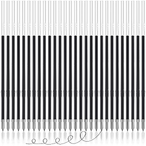 100 Pieces Ink Pen Refills Replaceable Ballpoint Pen Refills Black Ink Refills 0.7mm Smooth Writing Pen Refills for Retractable Pens Office School Supplies (Black)