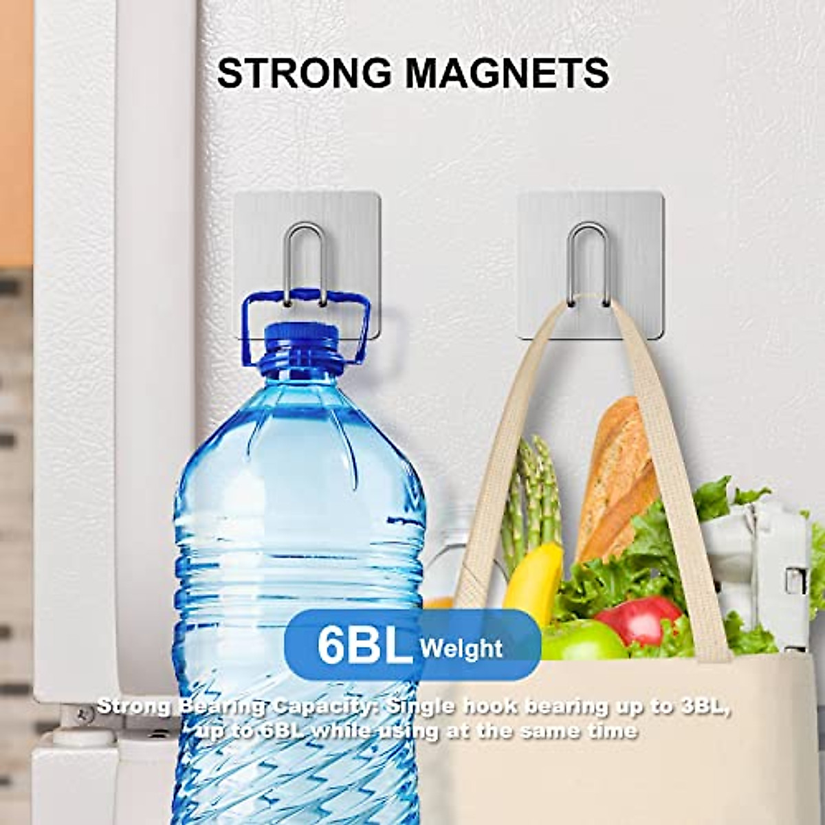 ESINAM Magnetic Paper Towel Holder Upgraded Version, Strong Magnets RV Paper Towel Holder Wall Mount for Refrigerator & Grill, Pegboard Hanging Paper Towel Holder - Premium Silver Stainless Steel