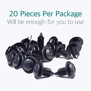 Lantee 20 Pcs Interior Door Trim Panel Retainer Clips Fasteners Replacement for Ford N805155-S & for Dodge 6505878-AA, Fit for Ford GT/Taurus/Thunderbird, Fit for Dodge Ram 1500/2500/3500