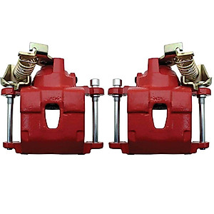 Speedway Rear Drill/Slotted Disc Brake Kit, 64-72 GM A-Body, Red