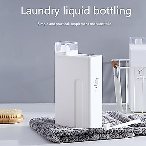LEASON Atomizer Bottle Laundry Detergent Sub-Bottle 1000ml Large-Capacity and Washing Powder Softener Detergent Empty Bottle Refillable (Color : White)