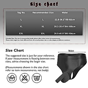 Vxuxlje Men's 30D Oil Glossy Spandex Panties Shiny Silky Penis Sleeve High Waist Tights Underwear Coffee A X-Large