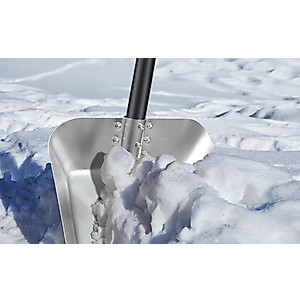 Aluminum Snow Shovel for Snow Removal, 55 inch Long 10.3” Wide Heavy Duty Snow Shovel for Driveway,Lightweight Emergency Shovels with D Grisp Handle for Car,Walkway,Decking,Collapsible Scoop