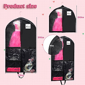 1 Pack Kids Garment Bags for Dance Costumes,Breathable Dance Costume Garment Bag for Competition,Waterproof Hanging Garment Bag 40 Inch Clothes Bag for Dance Costumes,Skating,Theatre