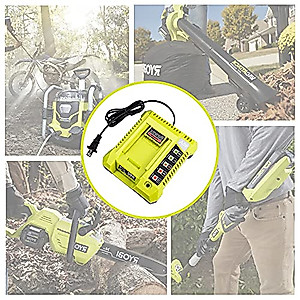 Compatible with Ryobi Battery Charger OP401 40V, WaxPar OP401 Battery Charger Compatible with Ryobi 40V Lithium Battery OP4015 OP4026 OP4026A OP4030 OP4040 OP4050 OP4050A