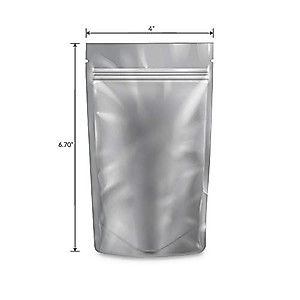 Loud Lock Mylar Bags Smell Proof 1/4 Ounce Black/Clear - 100 Count 6.7" X 4" 6mill Thickness - Packaging Bags - Mylar Bags For Food Storage - Resealable Bags - Smell Proof Bags - Dispensary Packaging